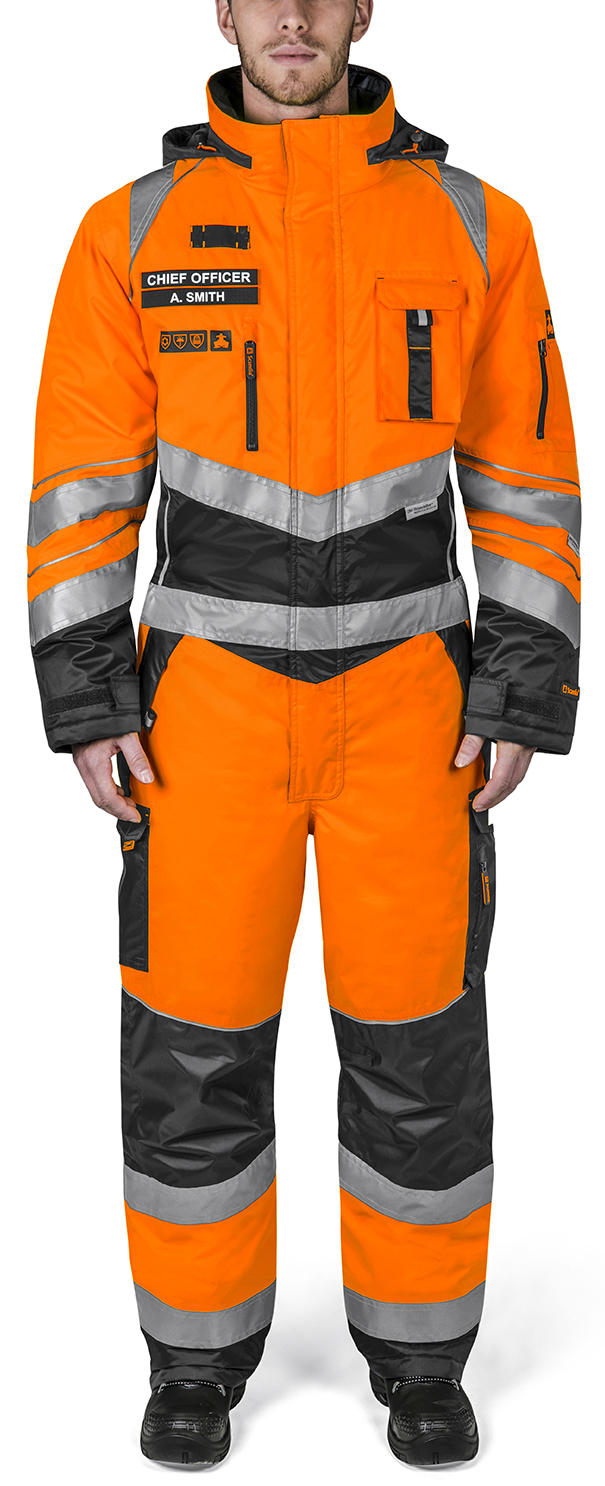 312511 BOILERSUIT WINTER WATER PROOF, HI VISIBILITY YELLOW/NAVY M ...